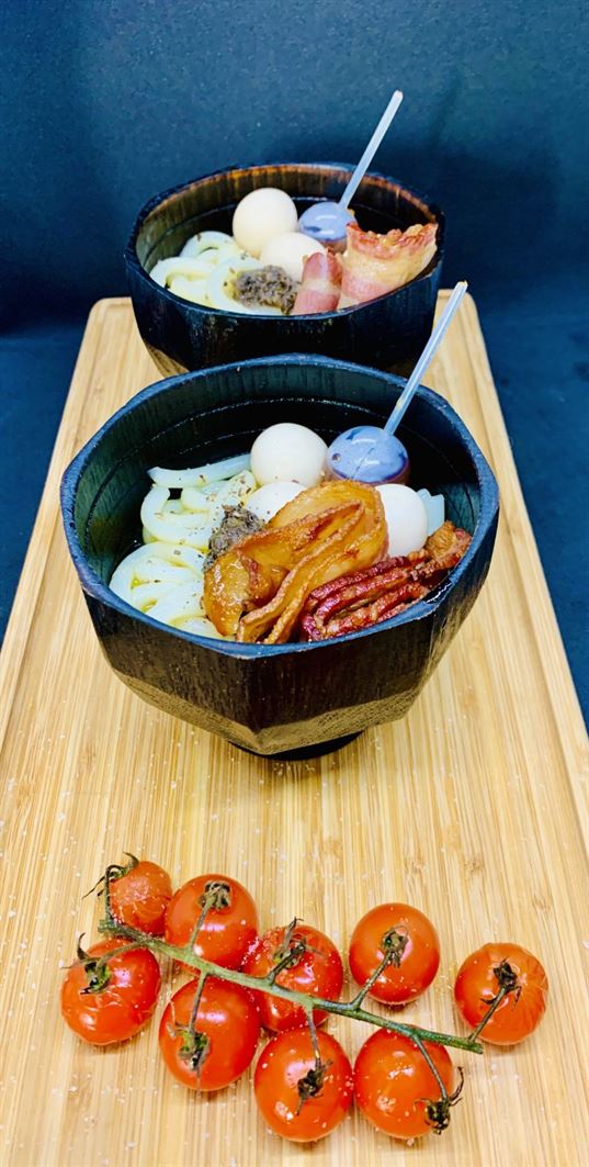 Black Truffle Udon Noodles 'w' Bacon, Eggs & Native Sauce 2025
